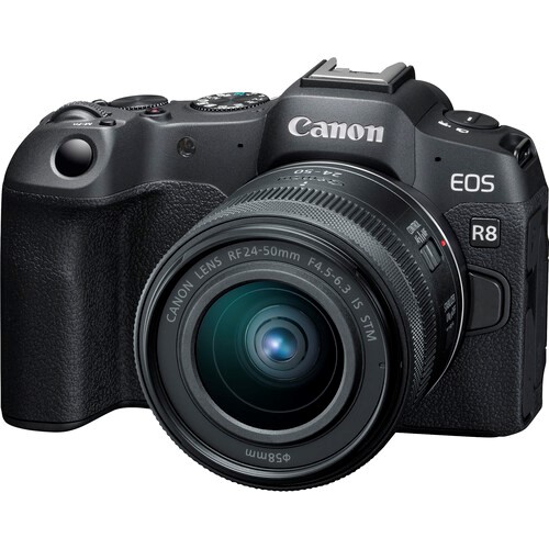 Canon EOS R8 Mirrorless Camera with RF 24-50mm f/4.5-6.3 IS STM Lens ...